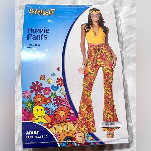 Spirit | Pants & Jumpsuits | Hippie Flower Power Pants Halloween ...